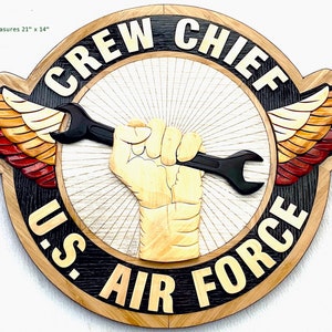 U.S. Air Force CREW CHIEF Wood Art Plaque - Etsy