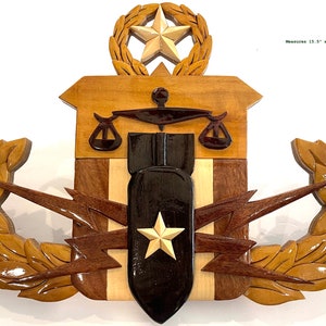 Master PUBLIC SAFETY BOMB Tech Badge Wood Art Plaque - Etsy