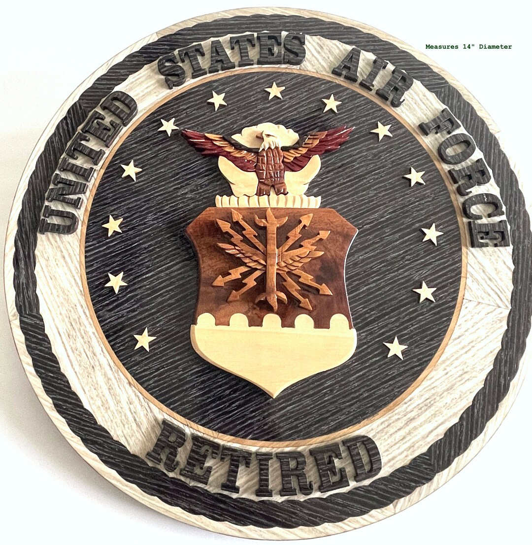 AIR FORCE RETIRED Wood Art Plaque - Etsy