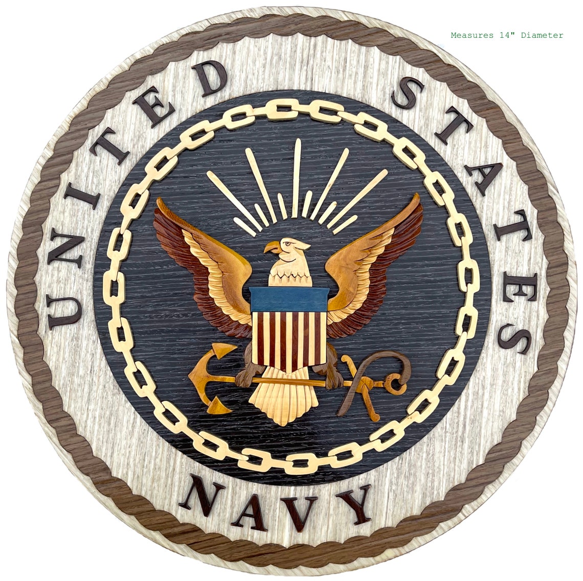 U.S. NAVY EMBLEM Wood Art Plaque | Etsy