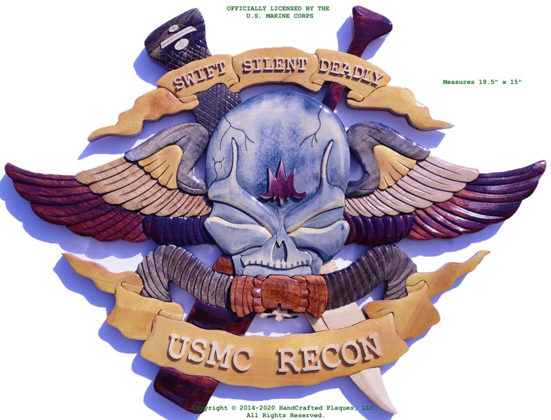 Marine Corps RECON JACK Wood Art Plaque - Etsy