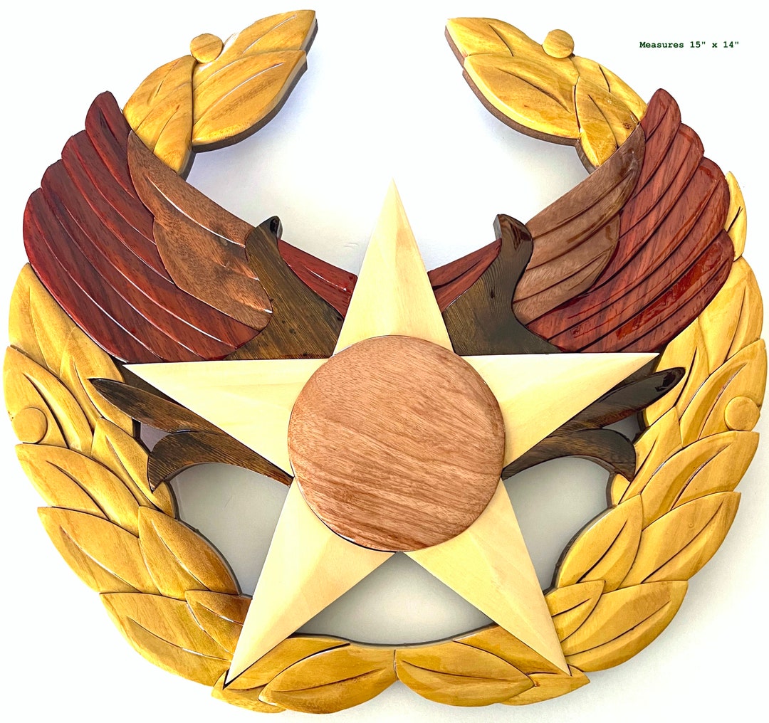 Air Force CC BADGE Wood Art - Commander's Insignia - Etsy
