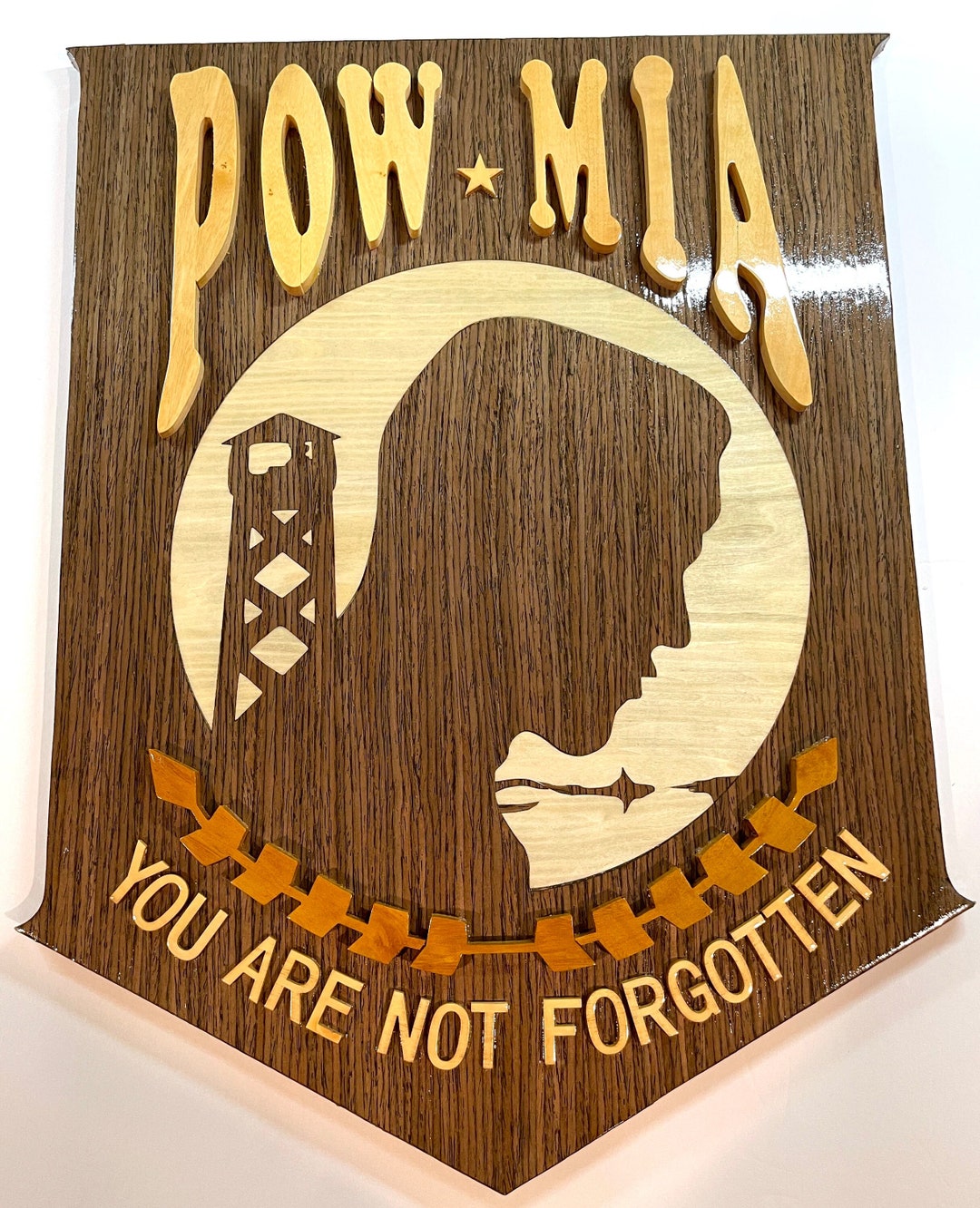 POW MIA EMBLEM Wood Art Plaque - Etsy