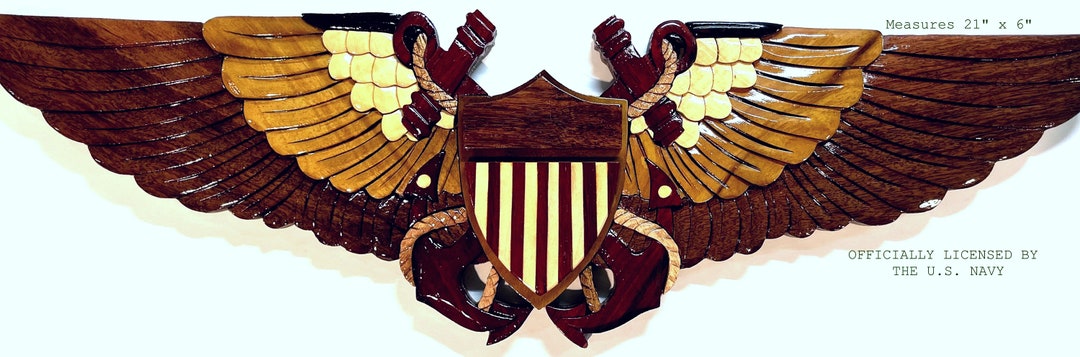 Navy FLIGHT OFFICER NFO Wings Wood Art - Etsy