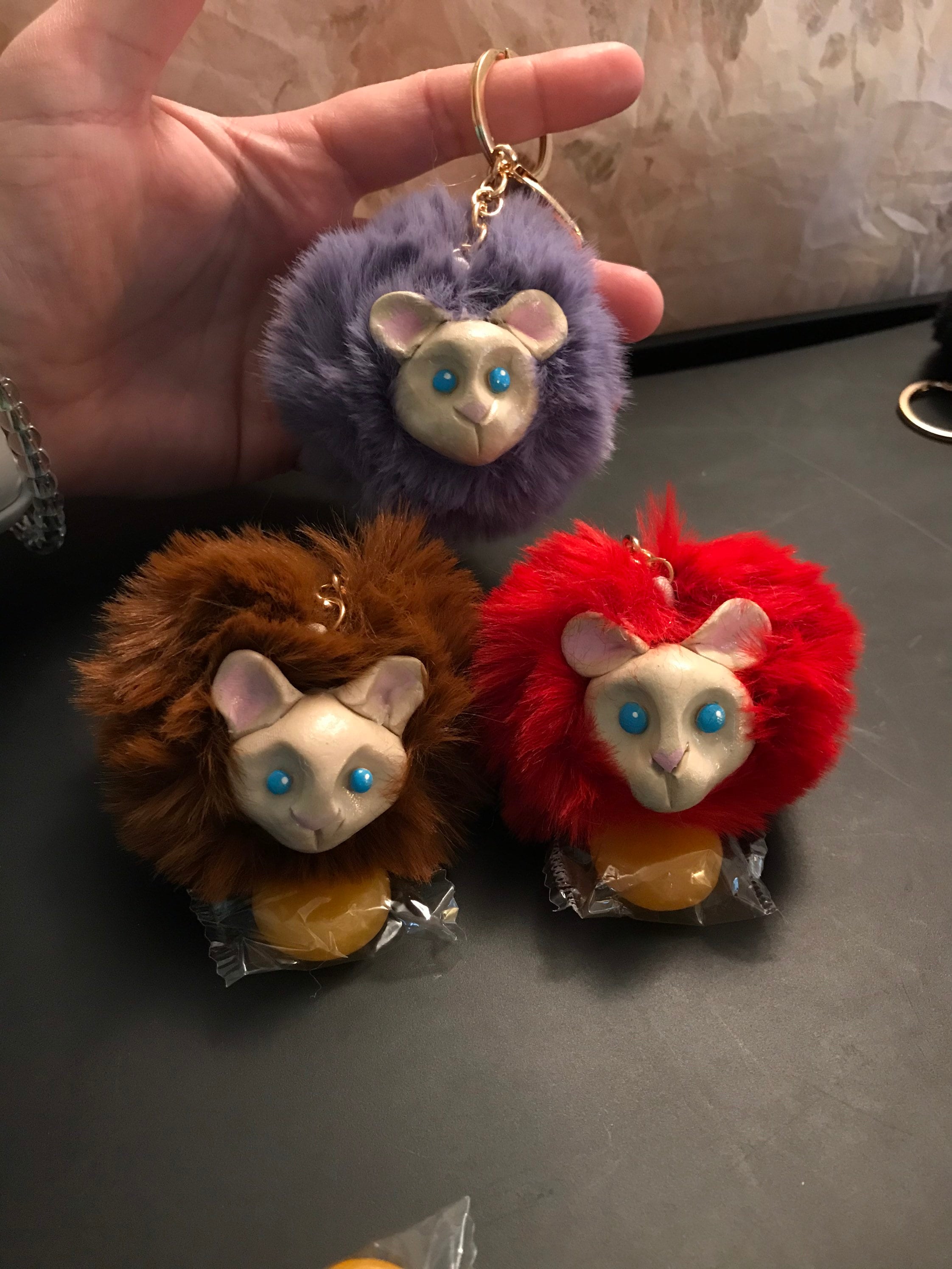 Pygmy Puff Keychain - Etsy