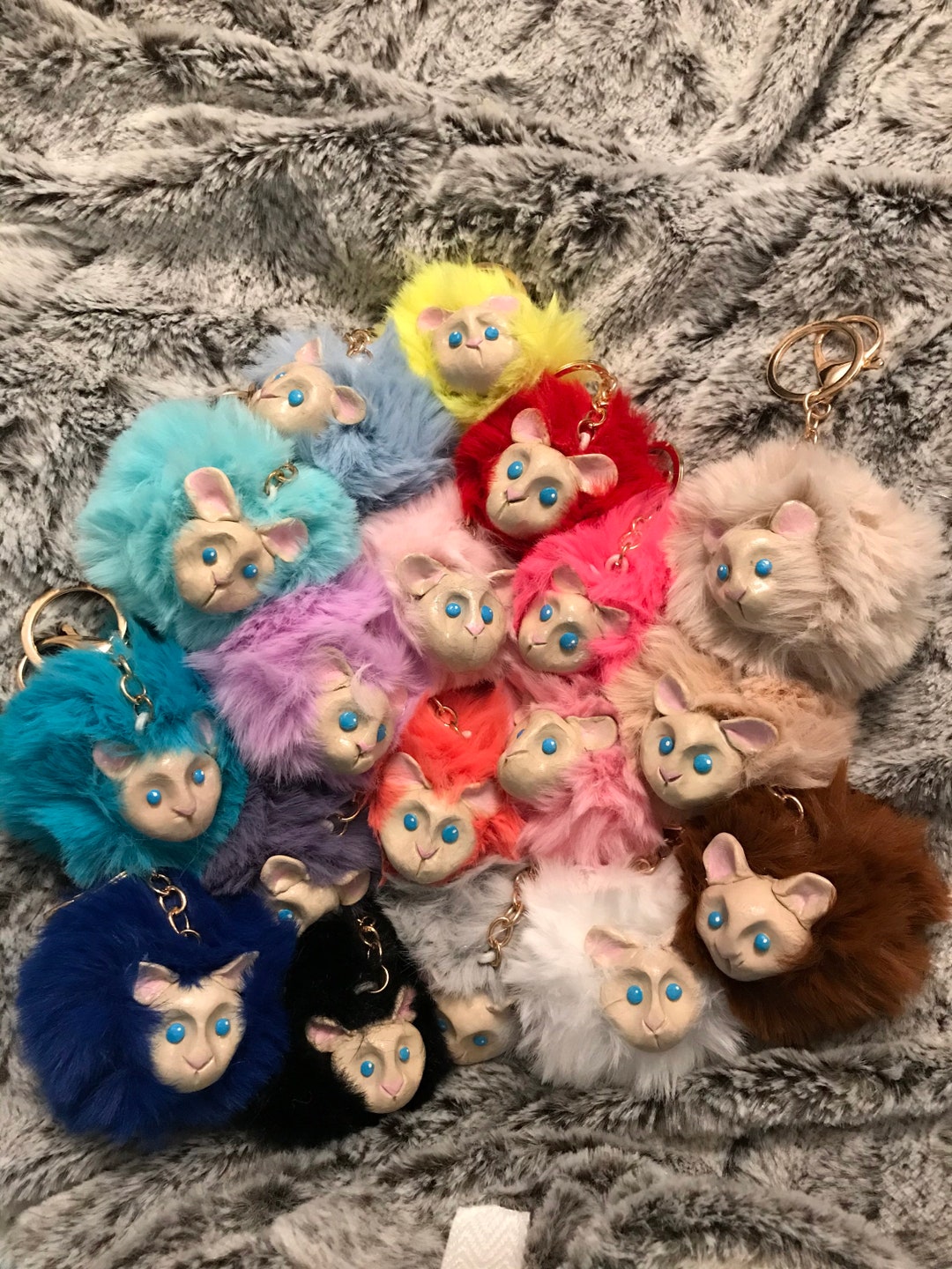 Pygmy Puff Keychain - Etsy