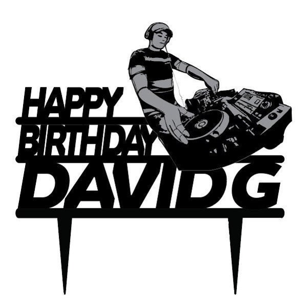 Dj Cake Topper - Etsy
