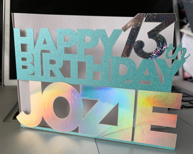 Personalised Number Birthday Card - Etsy