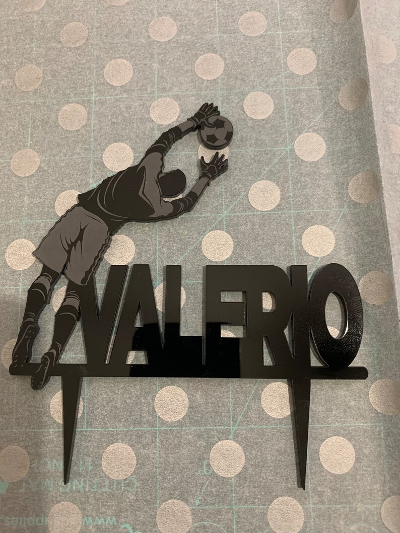 Personalised Goalkeeper Cake Topper - Etsy