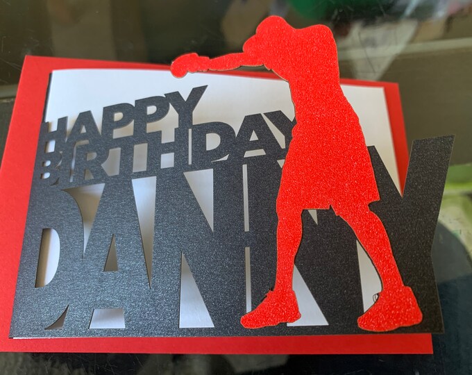 Personalised Boxing Birthday Card - Etsy