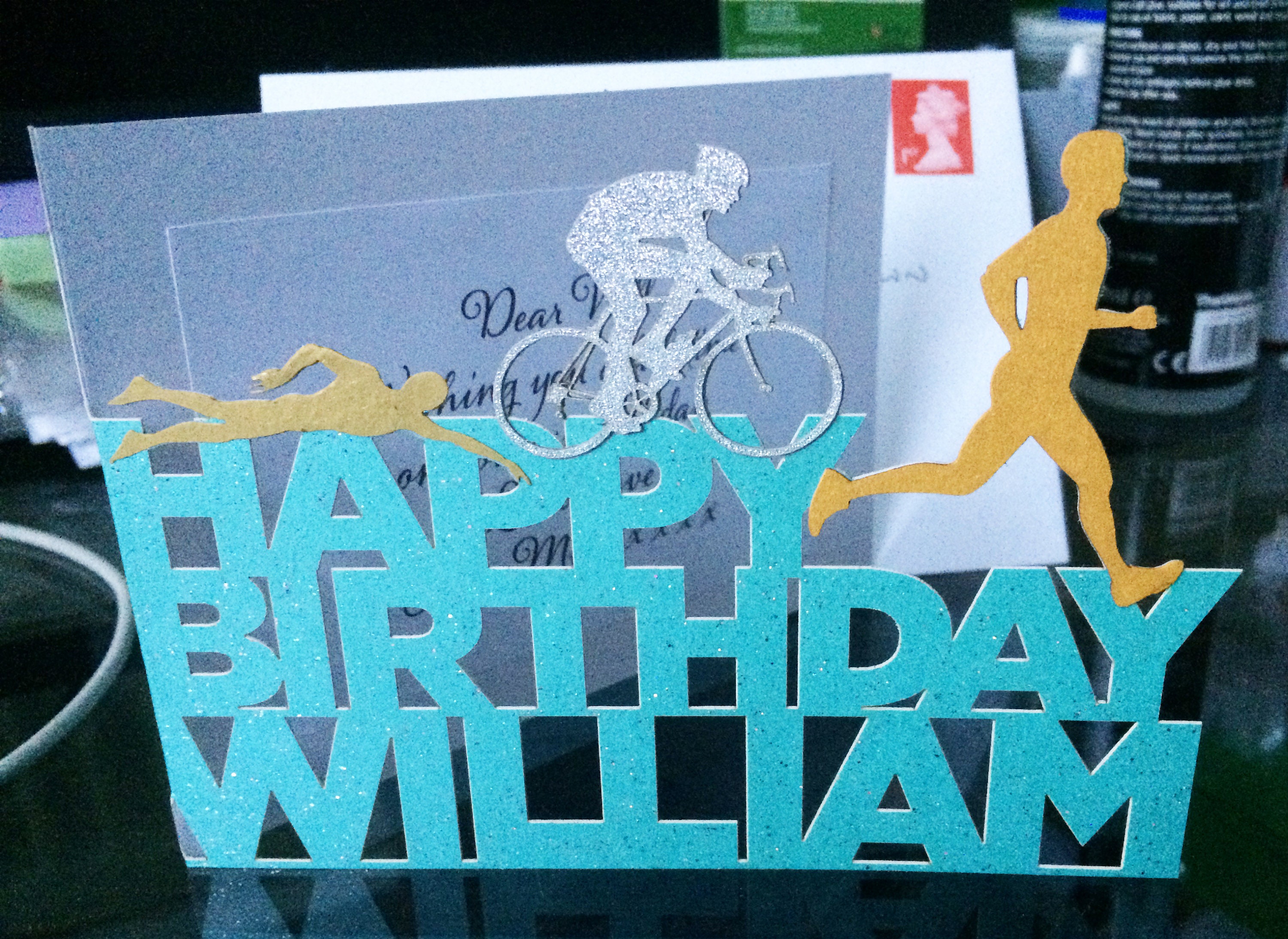 Personalised Triathlon Birthday Card - Etsy