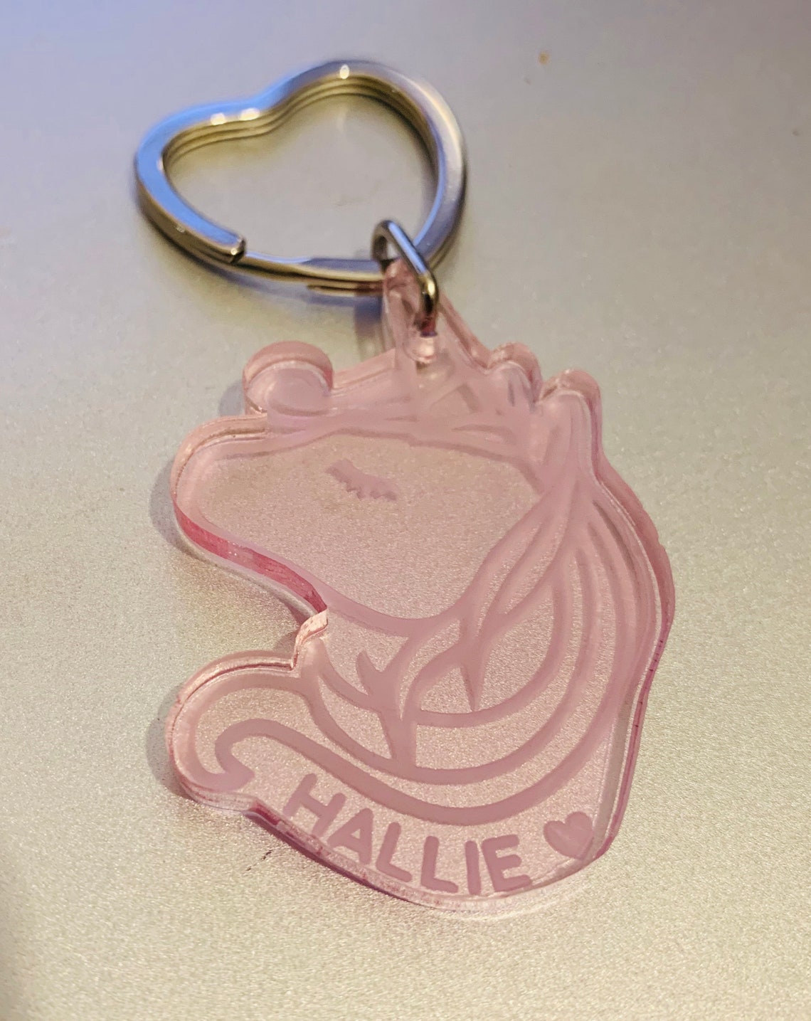 Personalized Unicorn Keyring: Engraved Perspex Bag Charm - Etsy