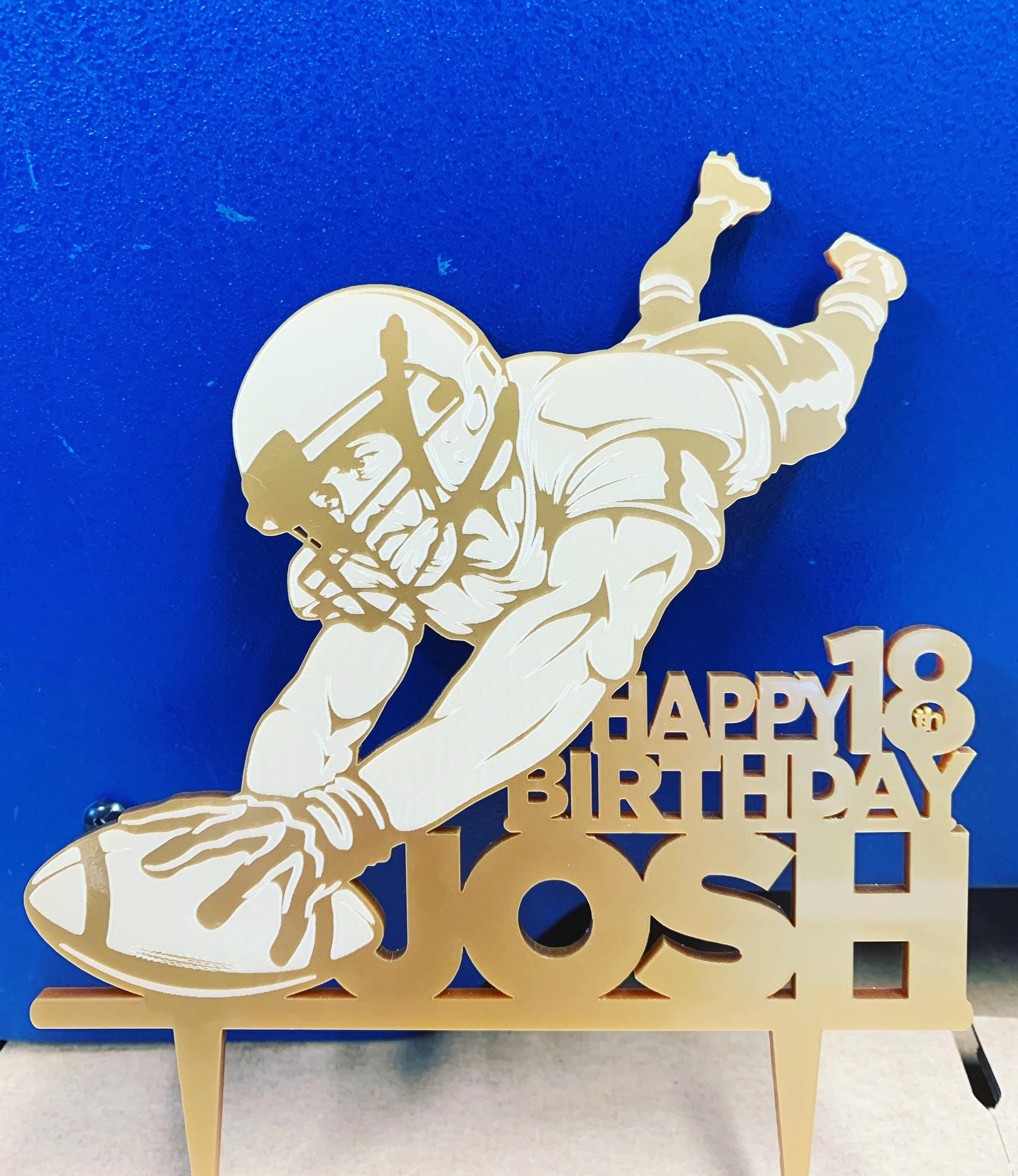 Personalised American Football NFL Cake Topper - Etsy