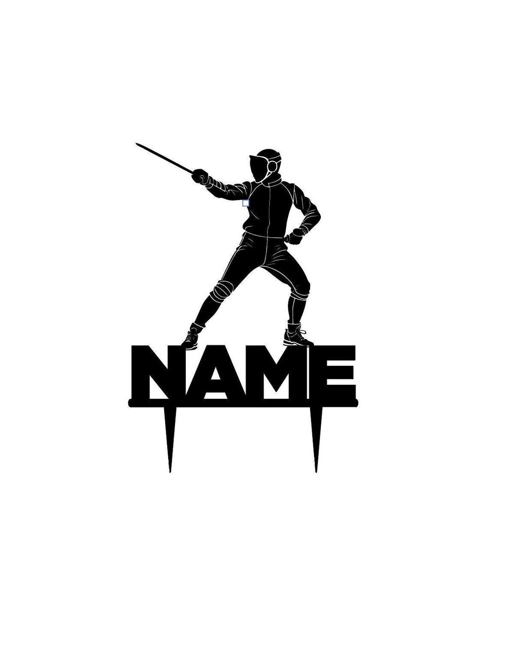 Personalised Fencing Cake Topper - Etsy