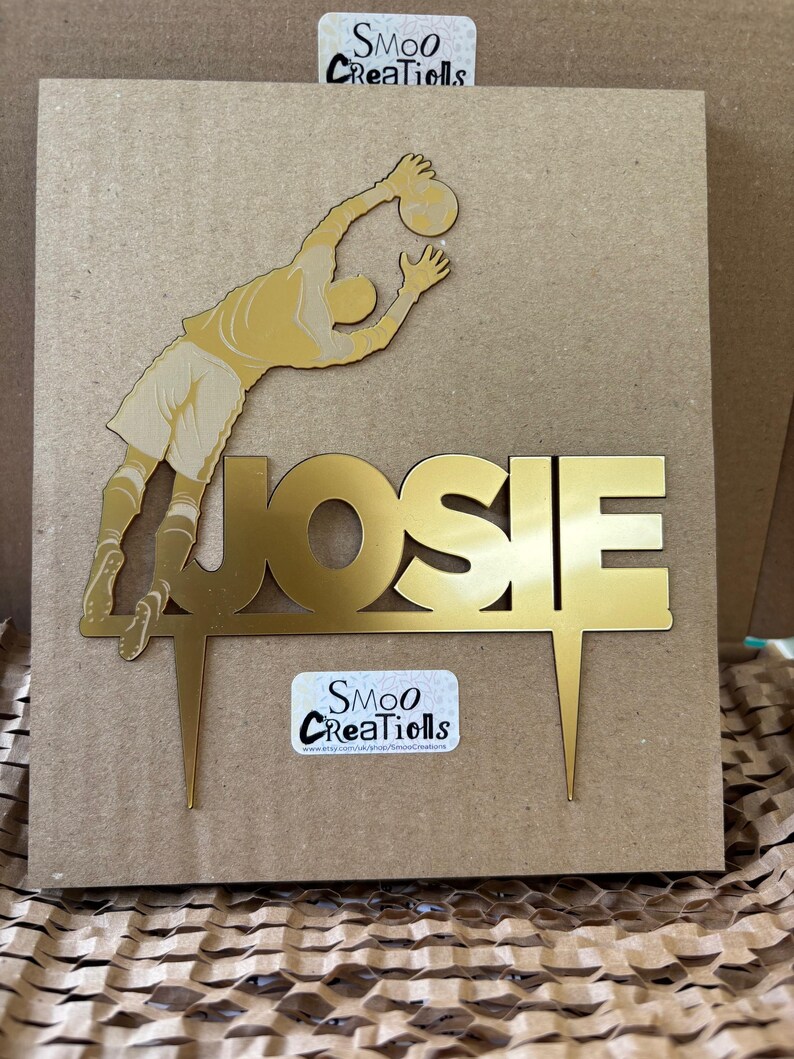 Personalised Goalkeeper Cake Topper - Etsy