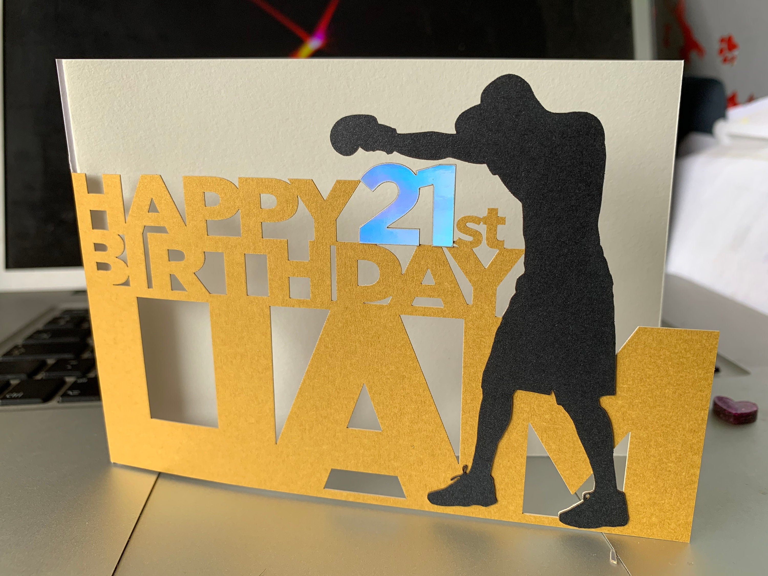 Personalised Boxing Birthday Card - Etsy UK