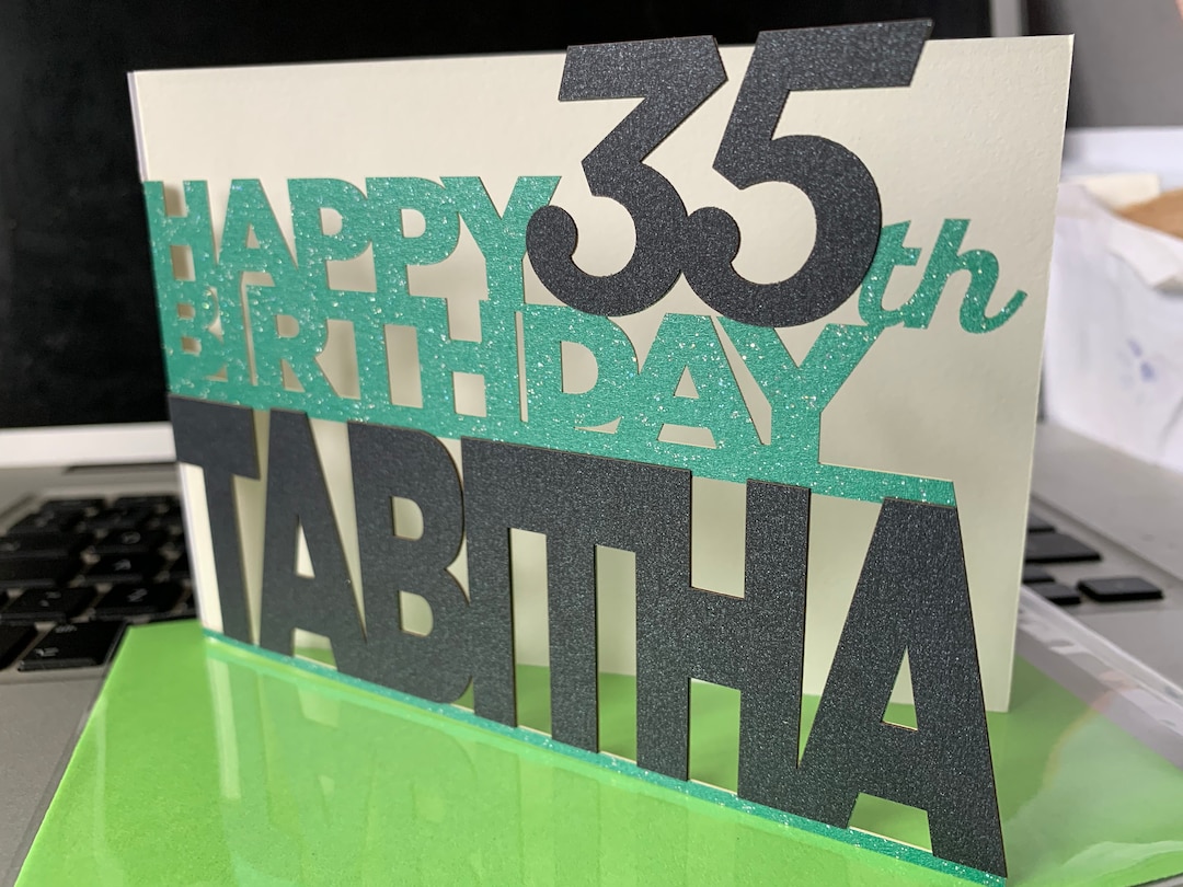 Personalised Number Birthday Card - Etsy