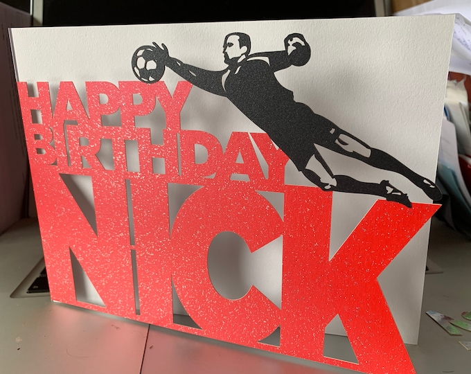 Personalised Goalkeeper/soccer Birthday Card - Etsy