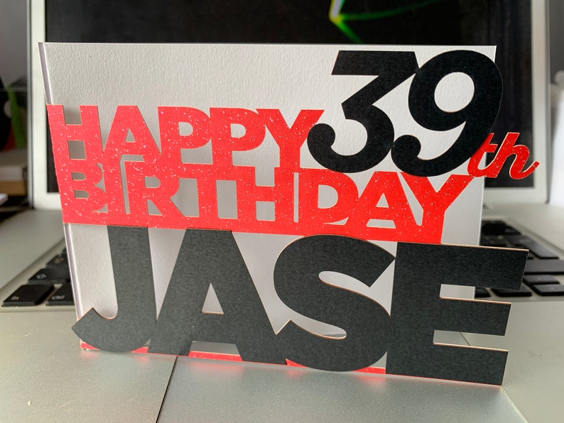 Personalised Number Birthday Card - Etsy UK