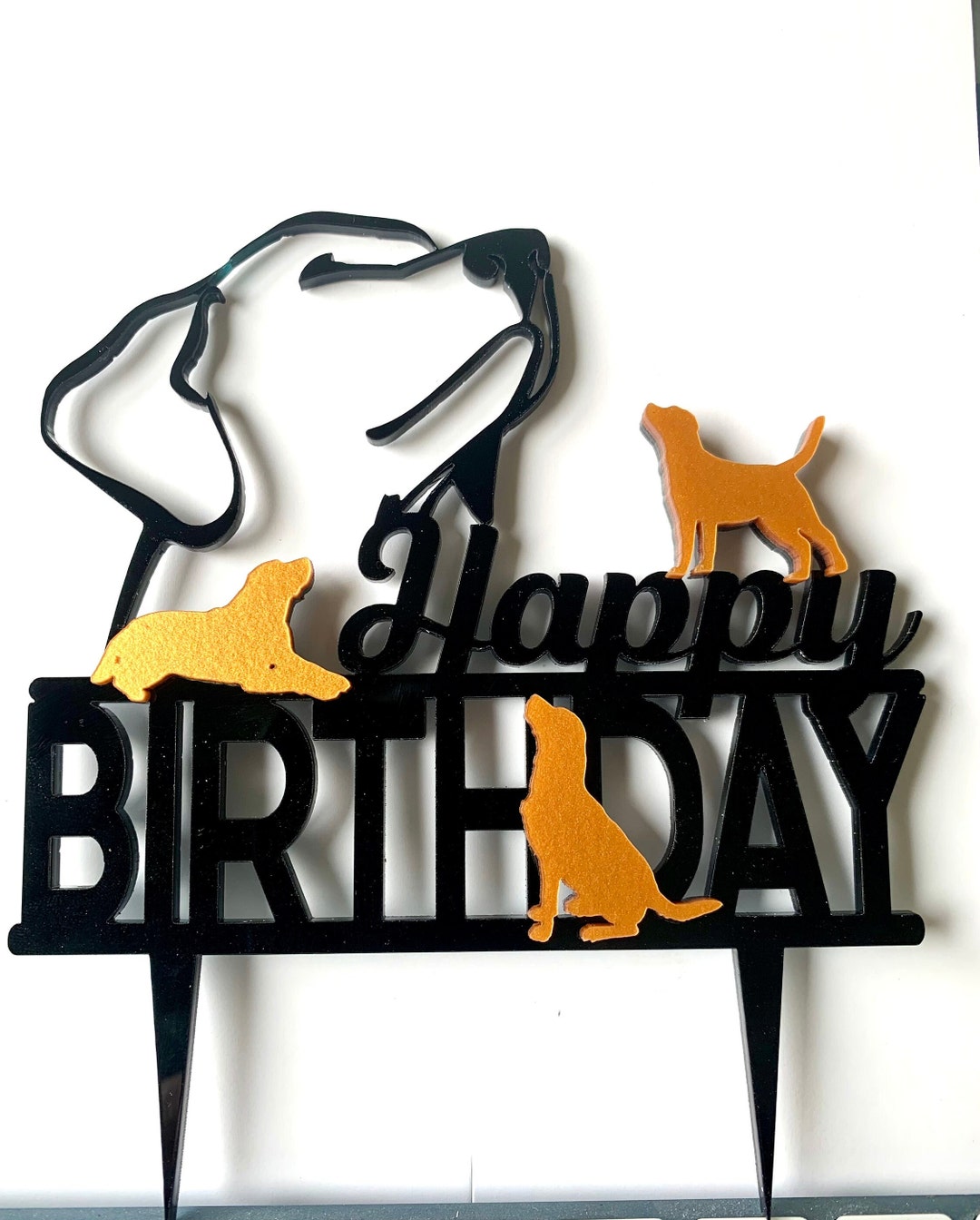 Labrador Happy Birthday Topper/labrador Retriever Special Cake Topper ...