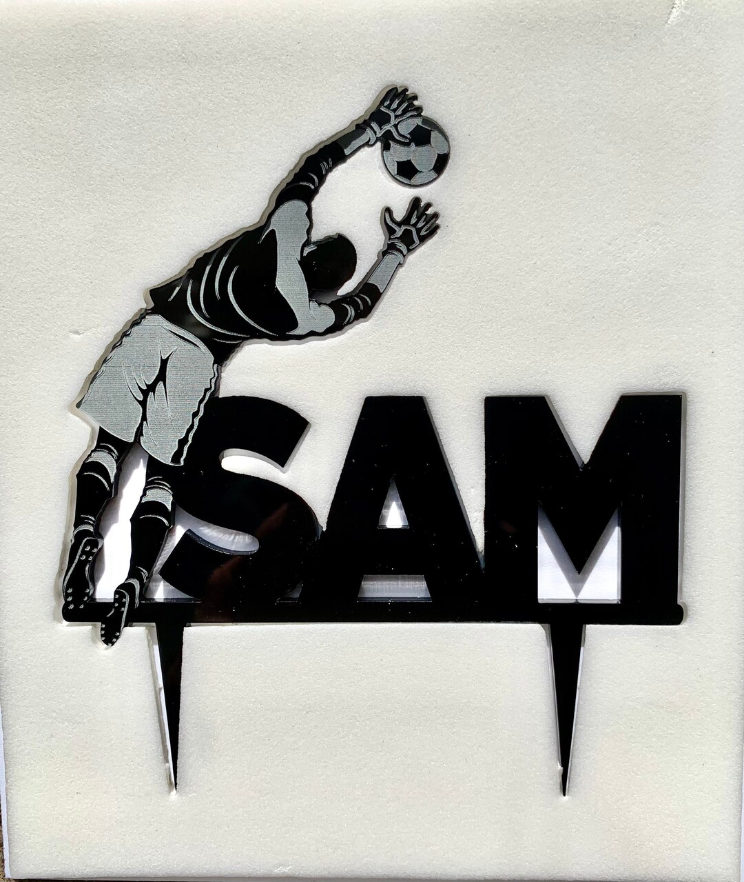 Personalised Goalkeeper Cake Topper - Etsy