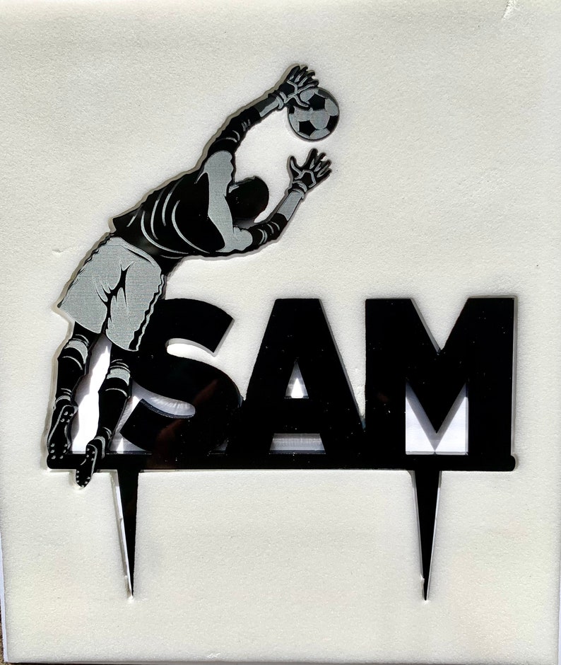 Personalised Goalkeeper Cake Topper - Etsy