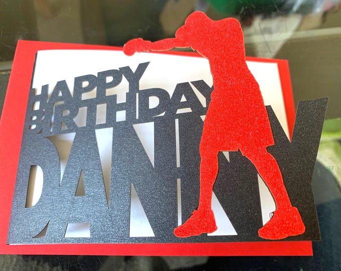 Personalised Boxing Birthday Card - Etsy UK