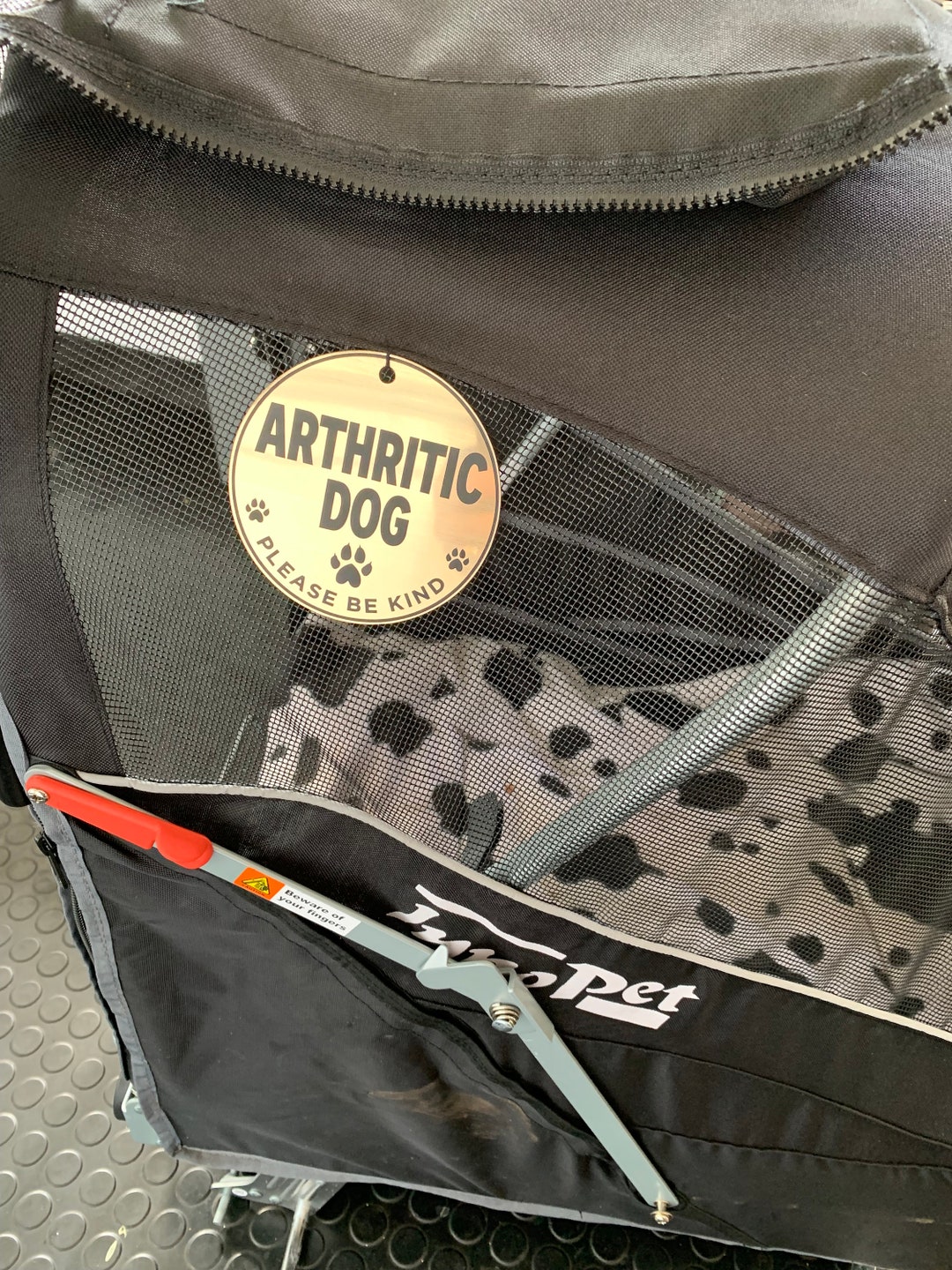 CUSTOM Dangling Circle Laminate Signs (for Dog Buggy/stroller/wheels ...