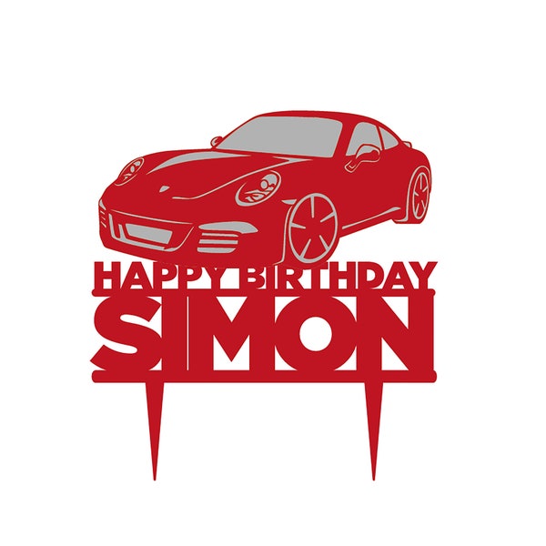 Porsche Cake Topper - Etsy