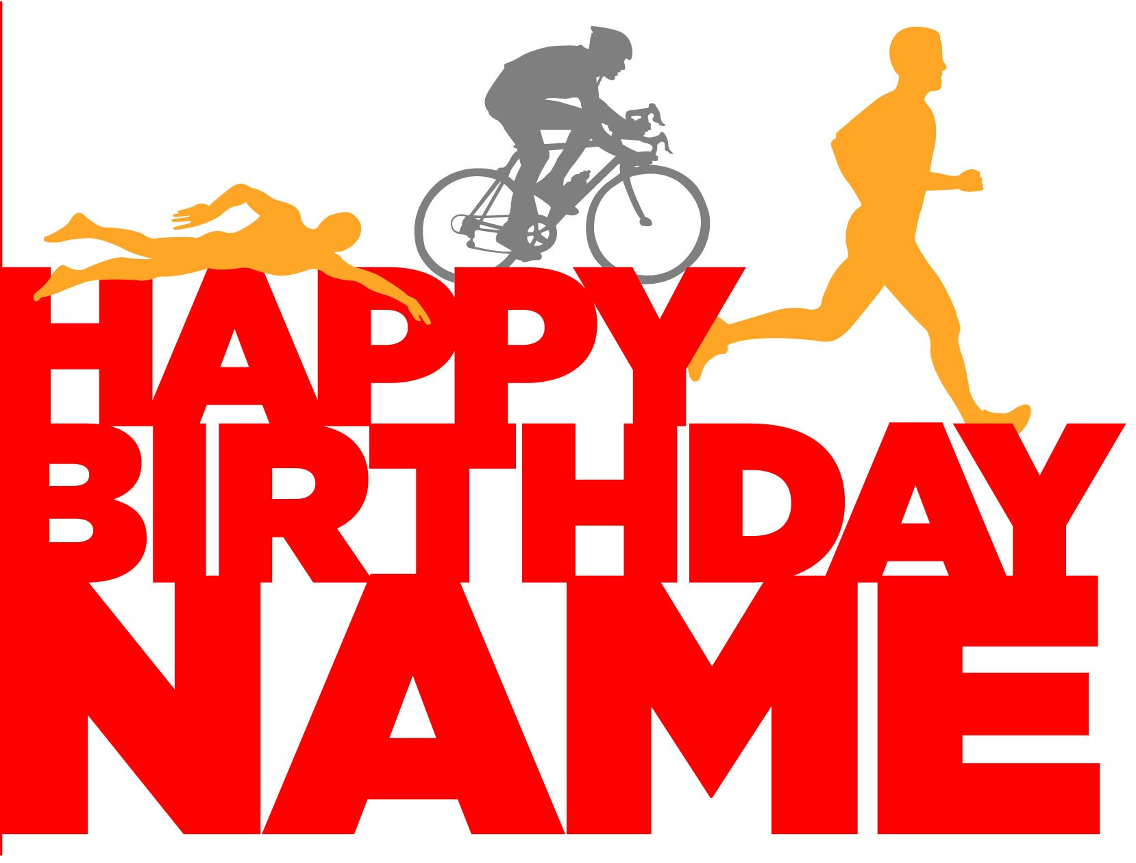 Personalised Triathlon Birthday Card - Etsy