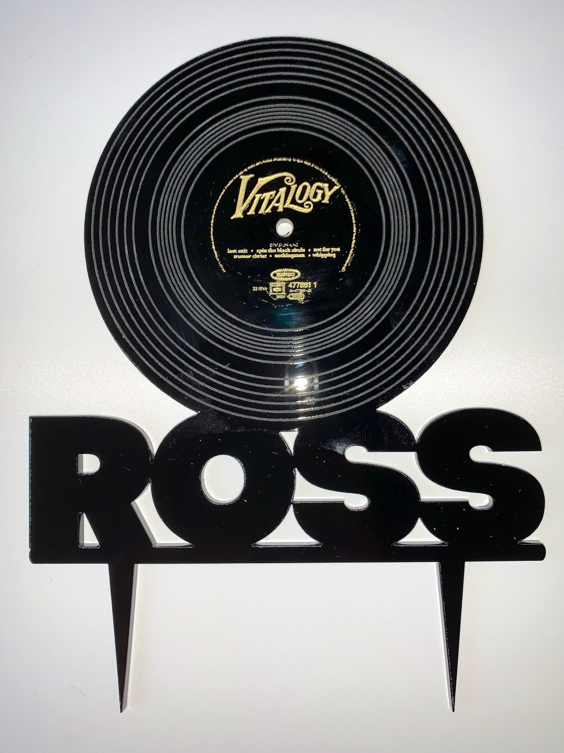 Personalised Vinyl Record Topper - Etsy