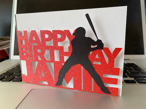 Personalised Baseball Birthday Card - Etsy