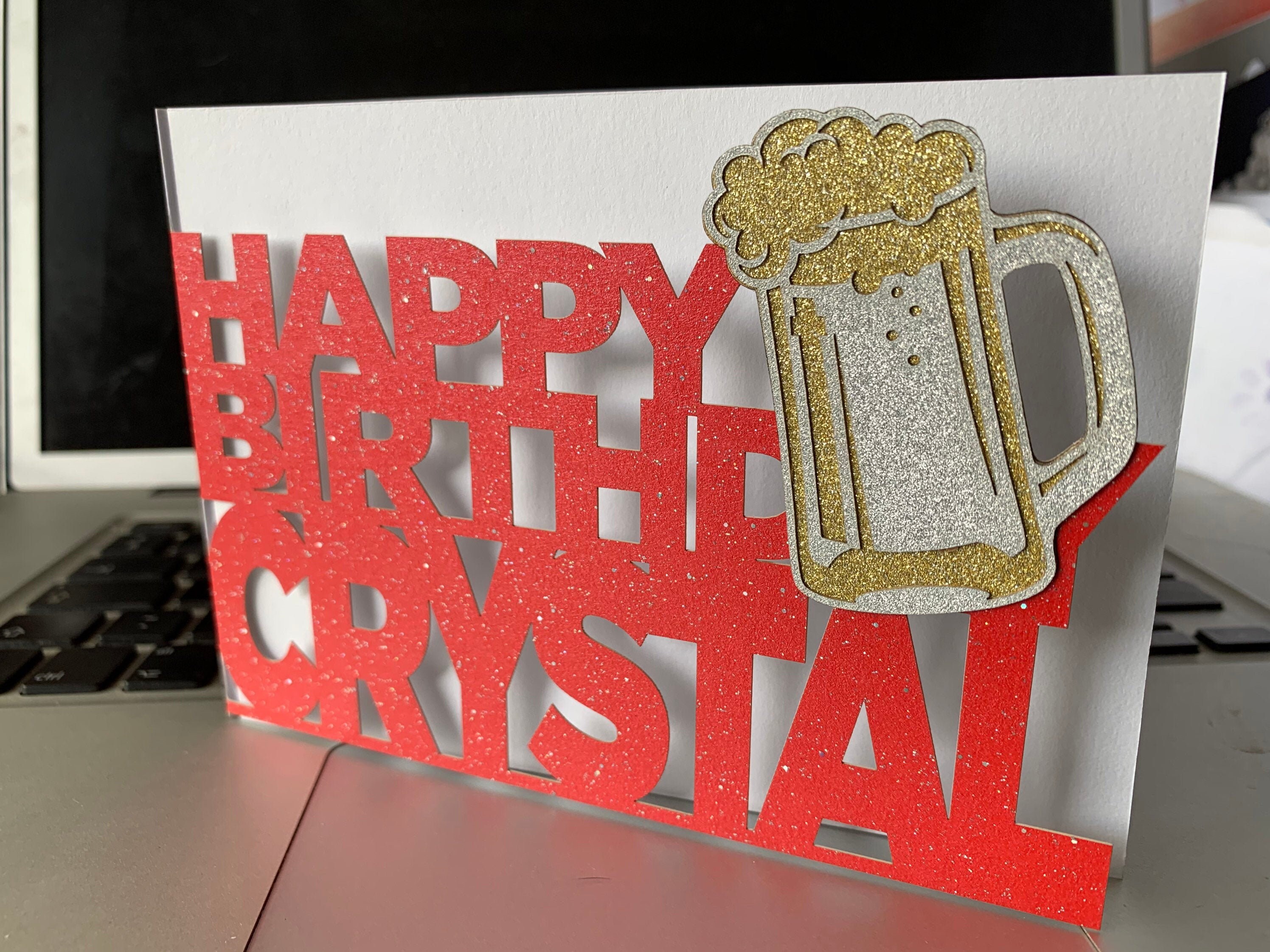 Personalised Beer Birthday Card - Etsy UK