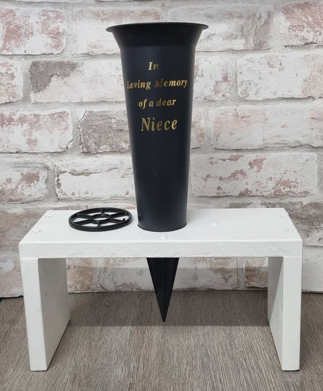 Neice in Loving Memory Spiked Grave Vase Memorial Flower Container ...