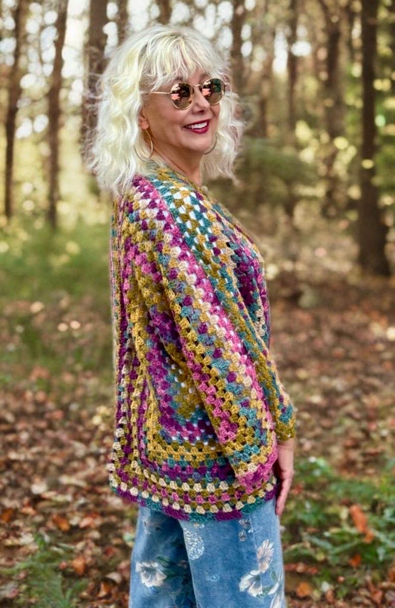 Hippie Dippy Cardi - Colourful Crochet Sweater for Women - Hippie Boho ...
