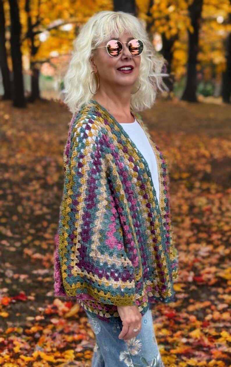 Hippie Dippy Cardi - Colourful Crochet Sweater for Women - Hippie Boho ...