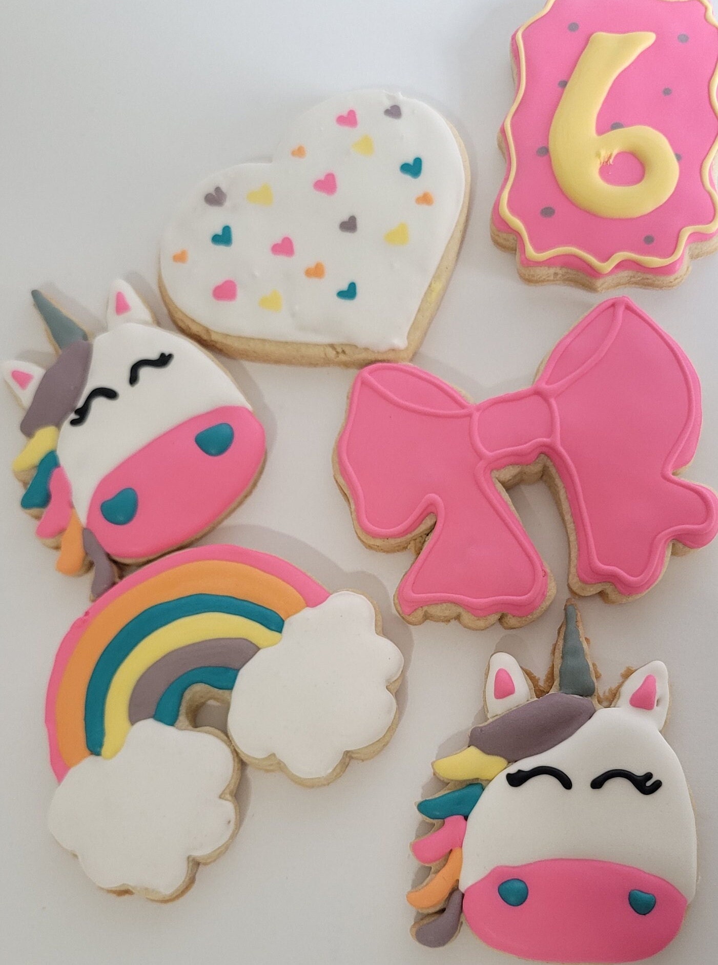 Jojo Siwa Inspired Iced Sugar Cookies! Hearts, Unicorn, Bow, Birthday ...