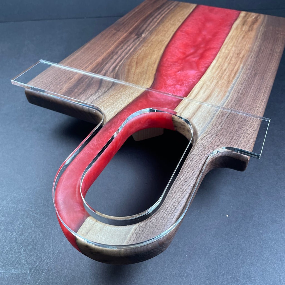 Modern Oval Charcuterie Board Handle Acrylic Router Template - Etsy