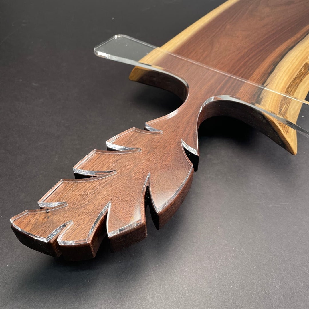 Palm Leaf Handle Charcuterie Board Acrylic Router Template - Etsy