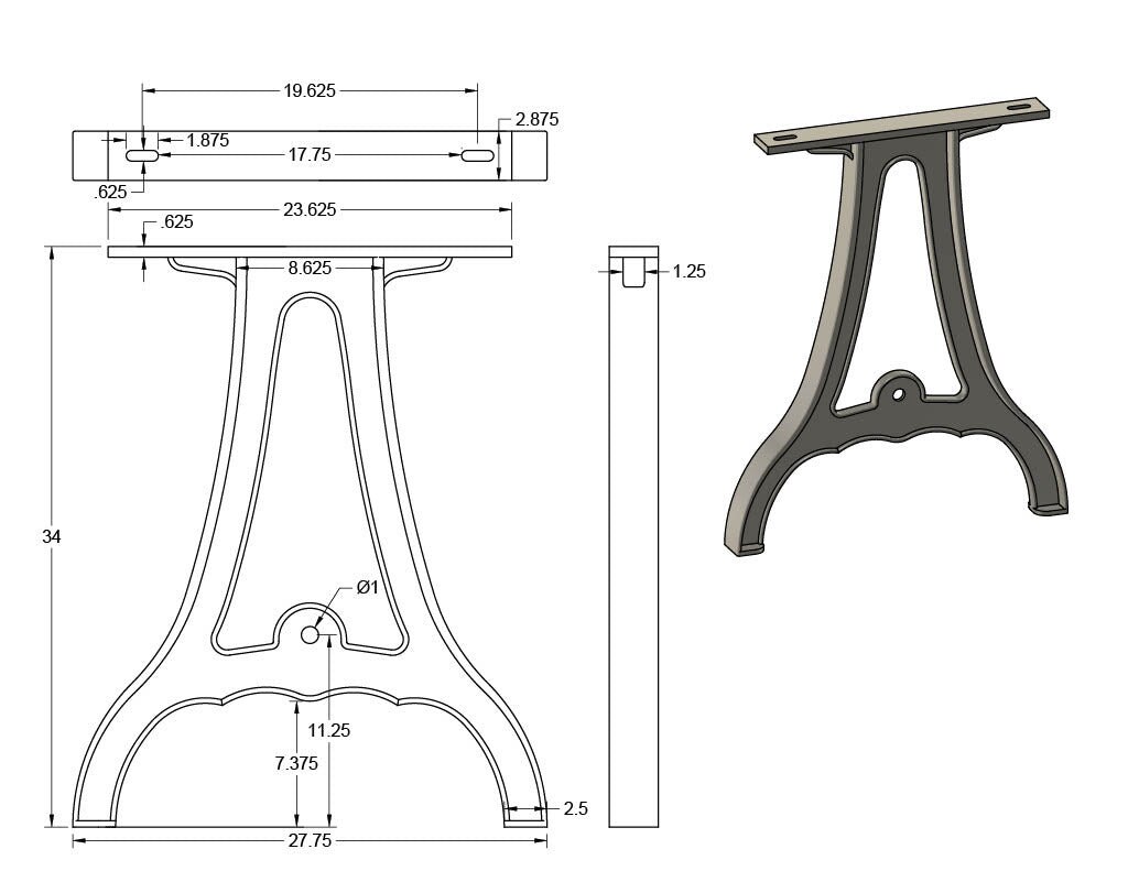 Set of (2) Cast Aluminum Table Legs (sutton) - Etsy