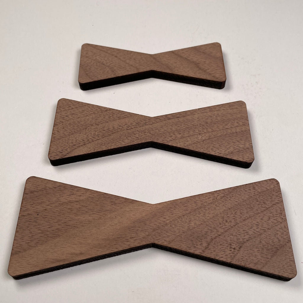 Walnut Bow Tie Inlays for Bow Tie Acrylic Router Templates - Etsy