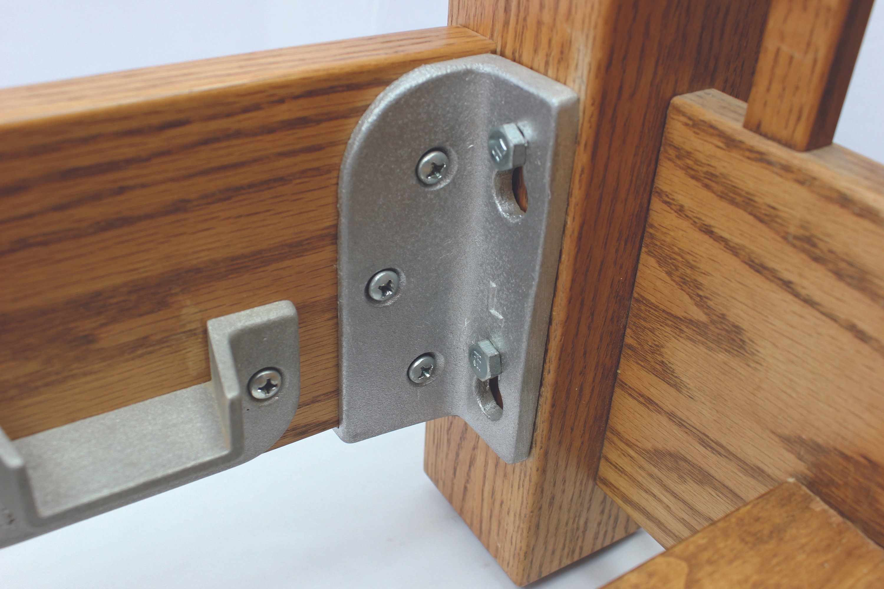 No Mortise Bed Rail Brackets / Fittings Headboard/footboard Bed Rail USA MADE Set of Four ...