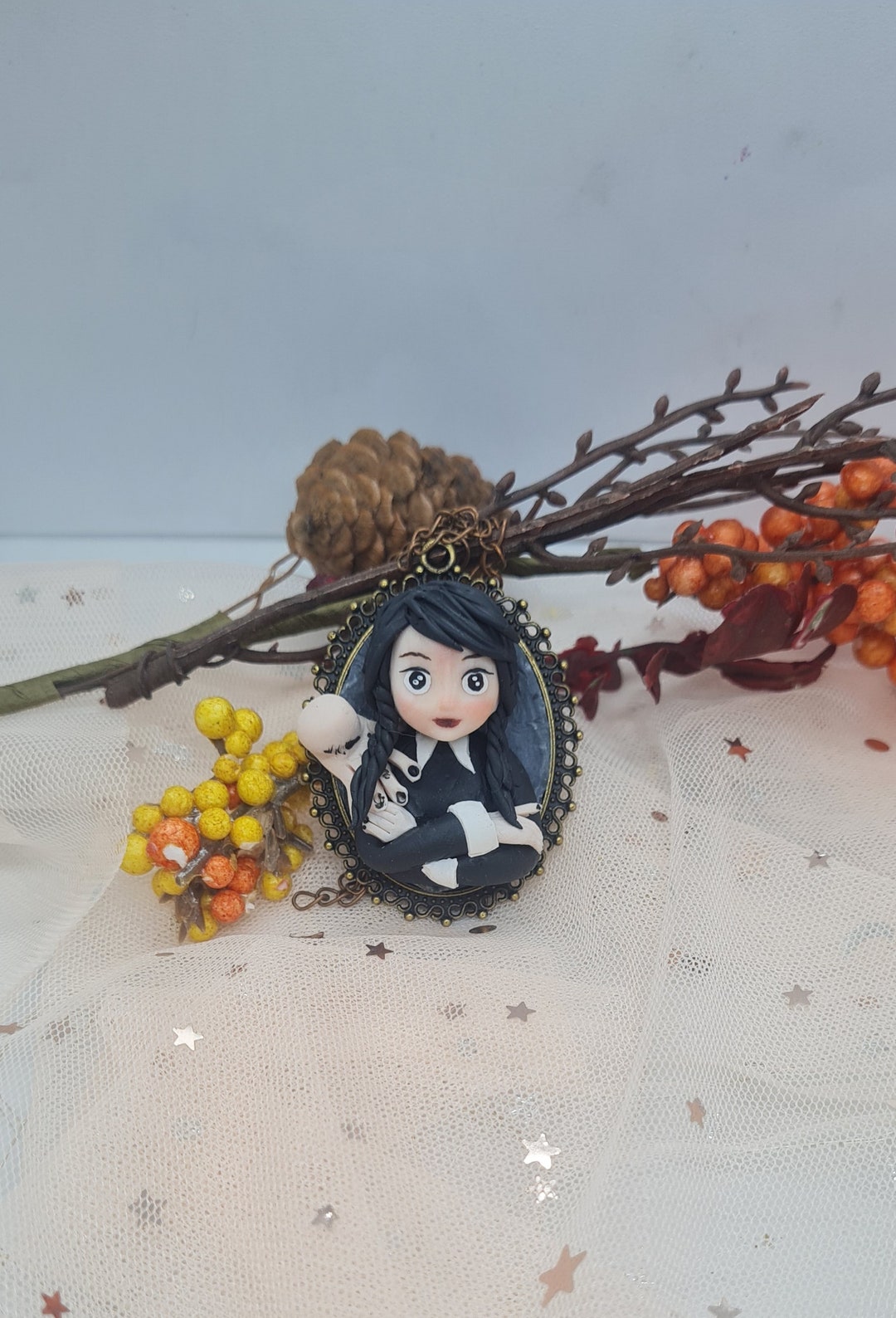 Wednesday Addams on Necklace - Etsy