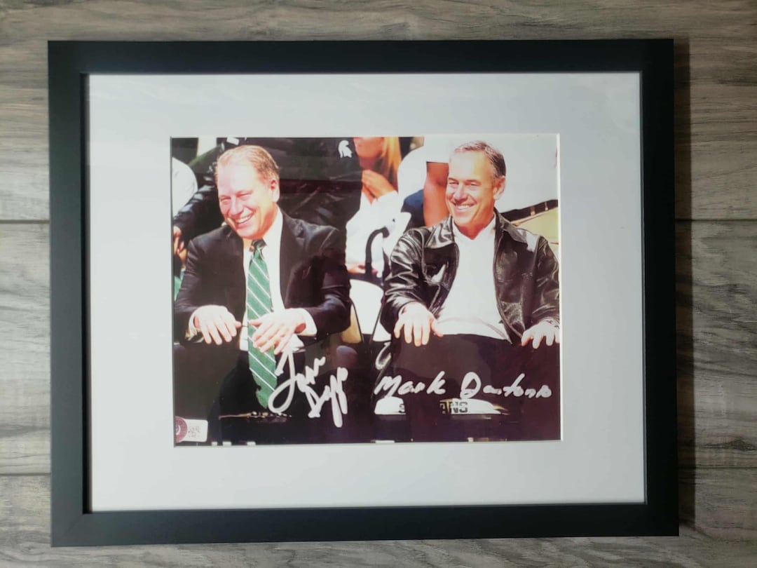 Tom Izzo Autograph Rp Framed Print, Tom Izzo and Mark Dantonio ...