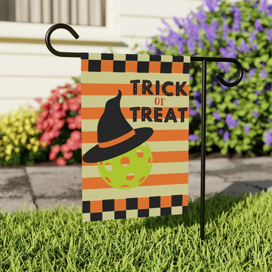 Halloween Pickleball Yard Sign, Pickleball Garden Flag, Funny Halloween ...