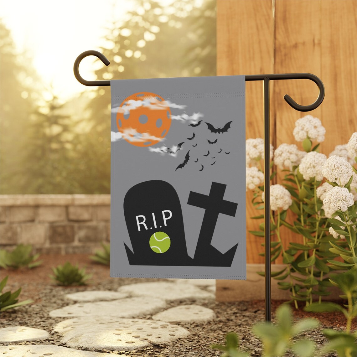 Funny Halloween Pickleball Yard Sign, Pickleball Garden Flag, Funny ...
