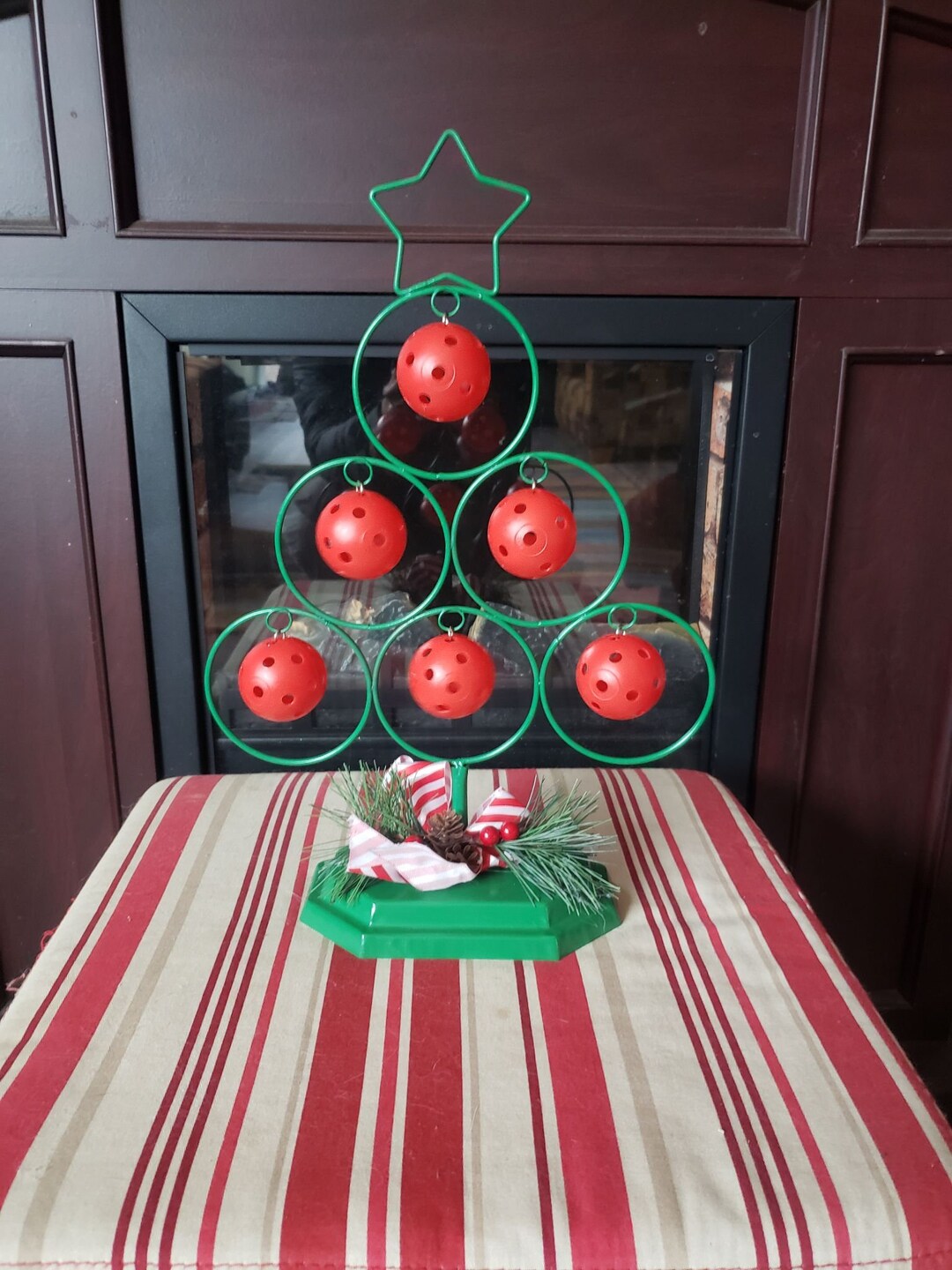 Pickleball Christmas Tree, Pickleball Ornaments, Pickleball Metal ...