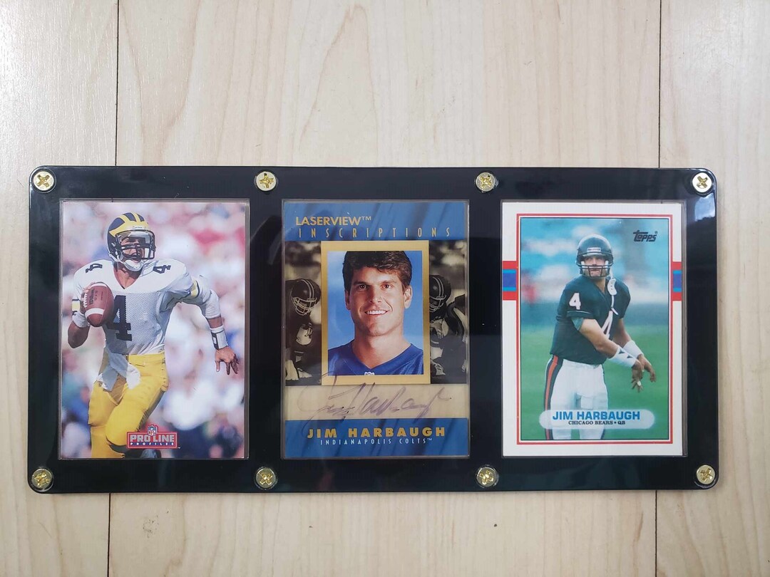 Jim Harbaugh Framed Michigan Wolverines Cards All Time Great Michigan ...