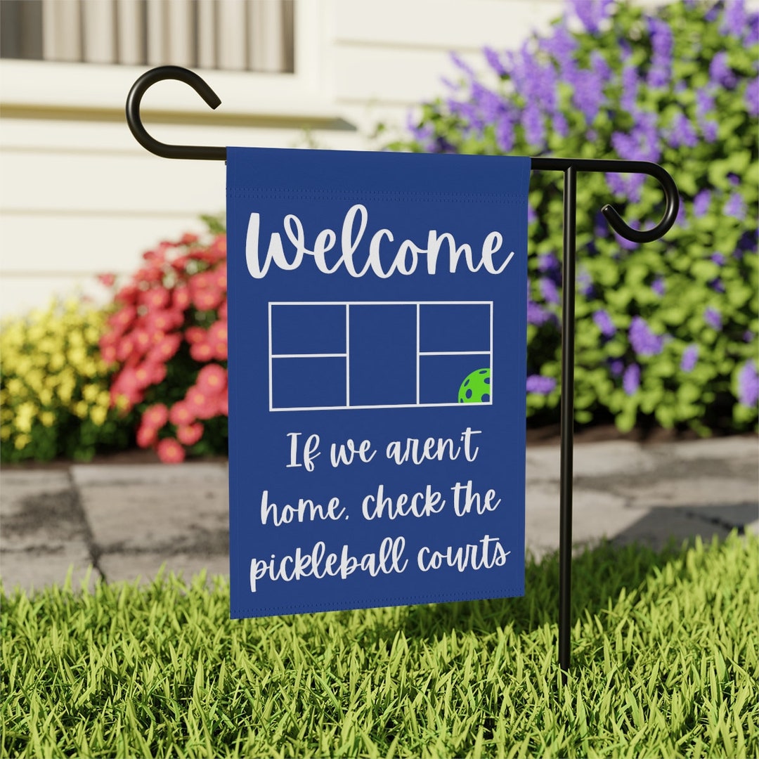 Welcome Pickleball Yard Sign, Pickleball Flag, Pickleball Garden Flag ...
