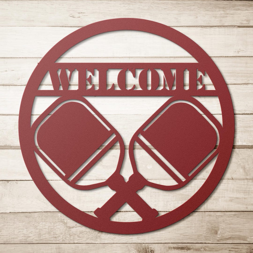 Personalized Welcome Pickleball Metal Sign, Custom Pickleball Sign ...